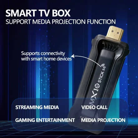 TV Boxes & Digital Media Players - 4GB/32GB MX10 Android Tv Stick (Supports DSTV, NETFLIX ...